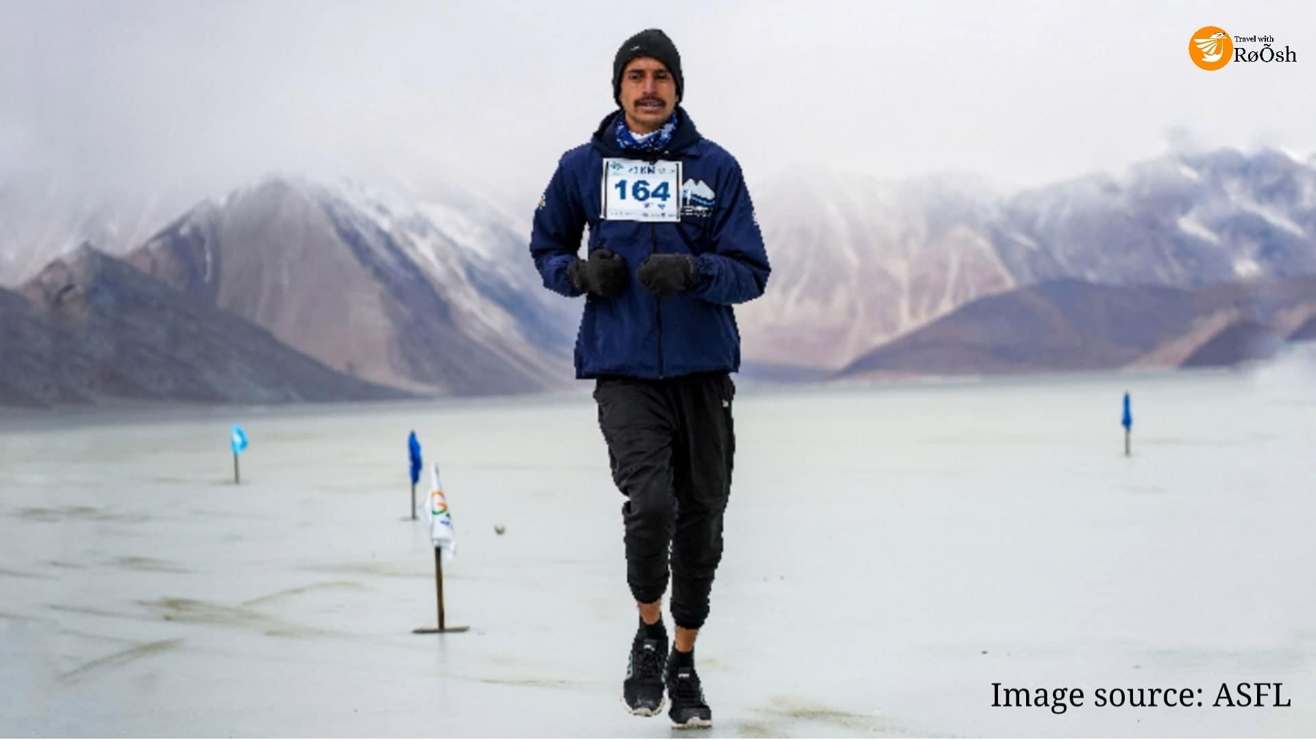 Winners of Pangong frozen lake marathon 2023